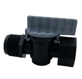 Drip line valve, Fertilizers resistant, Male-Female, 50 Pack | 07090_TV_VM